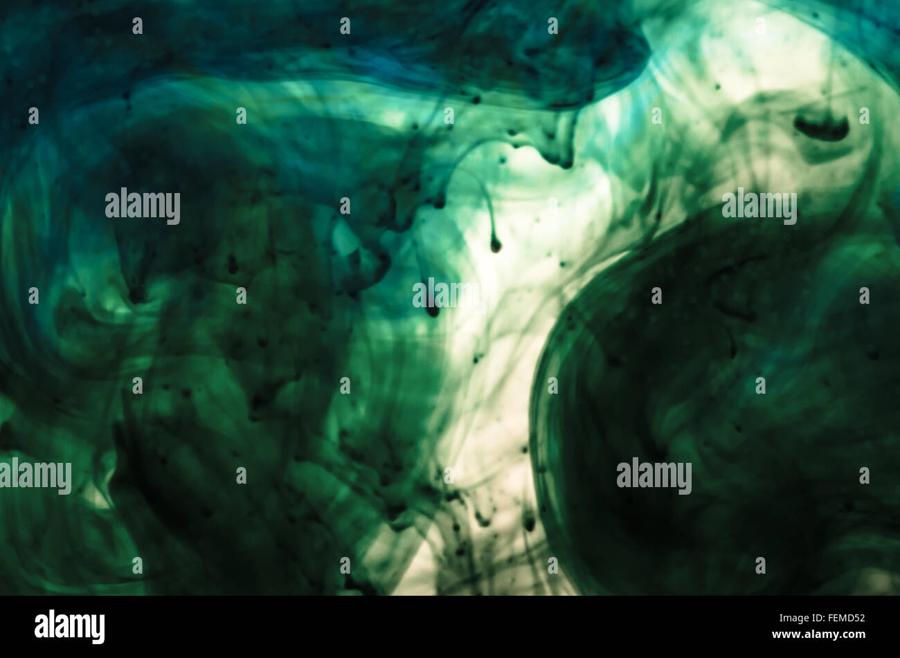 scary dark green abstract pattern in water Stock Photo - Alamy