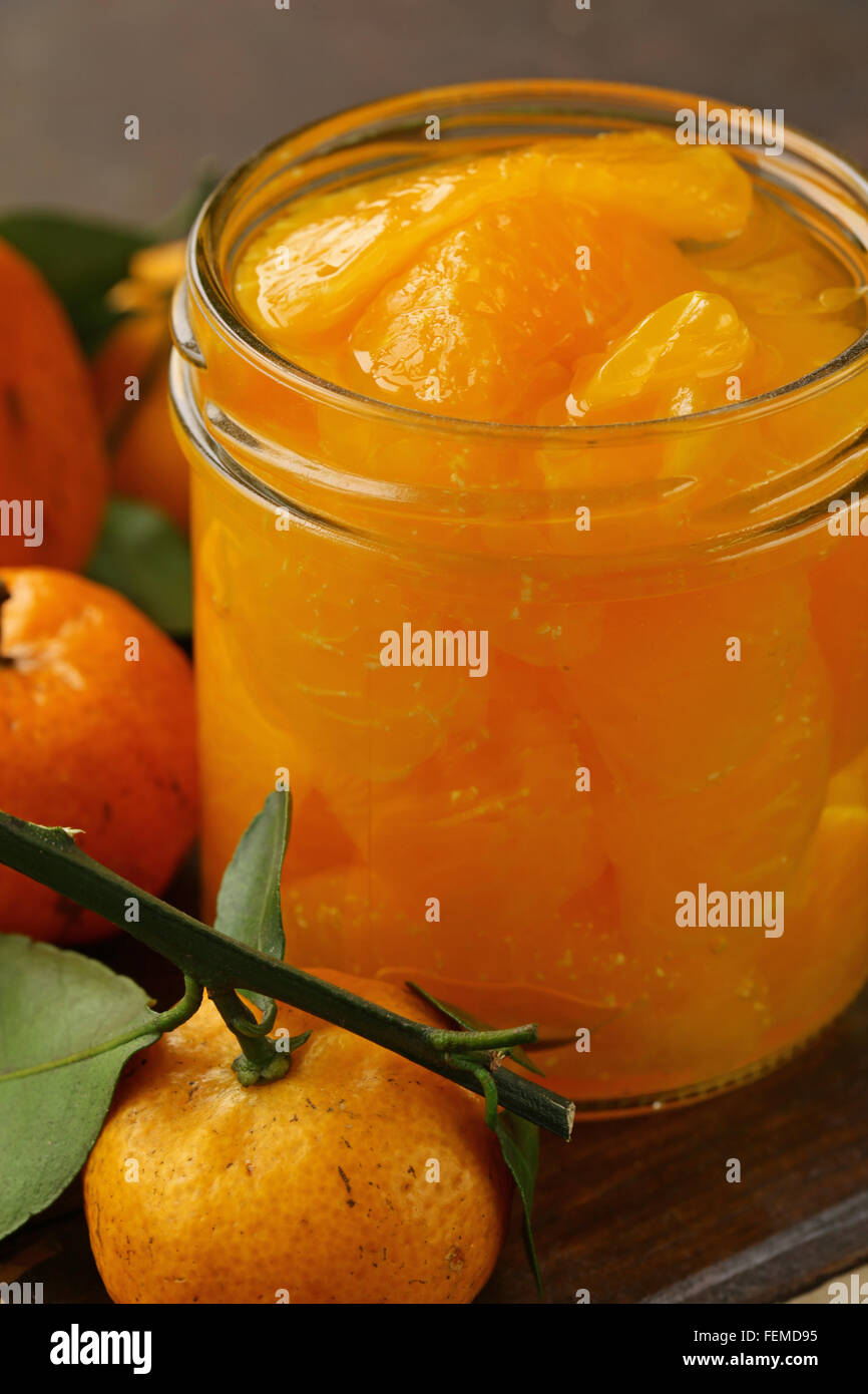 natural organic canned mandarin (orange) in syrup Stock Photo - Alamy
