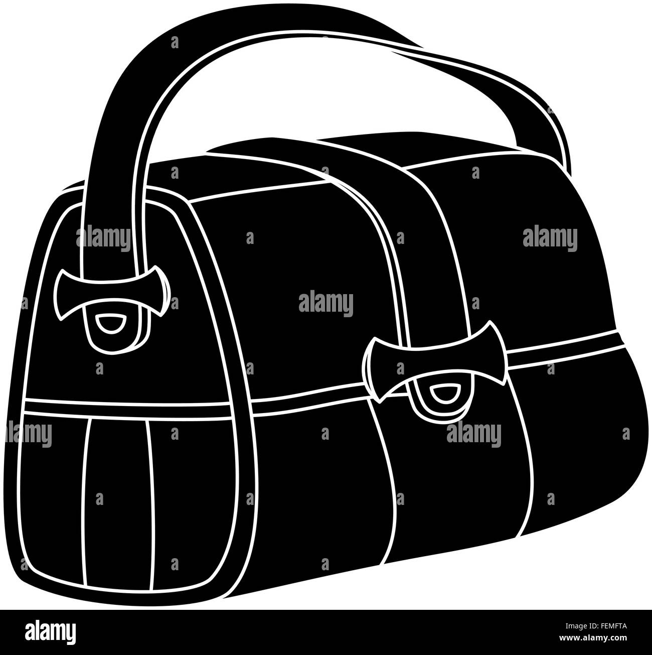 Leather bag, silhouette Stock Vector Image & Art - Alamy