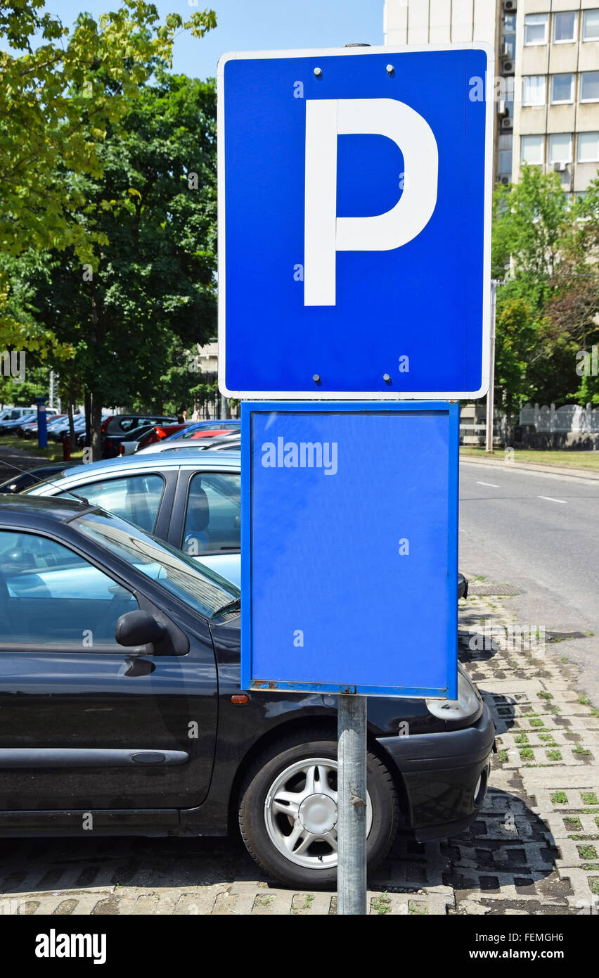 Parking lot sign Stock Photo - Alamy