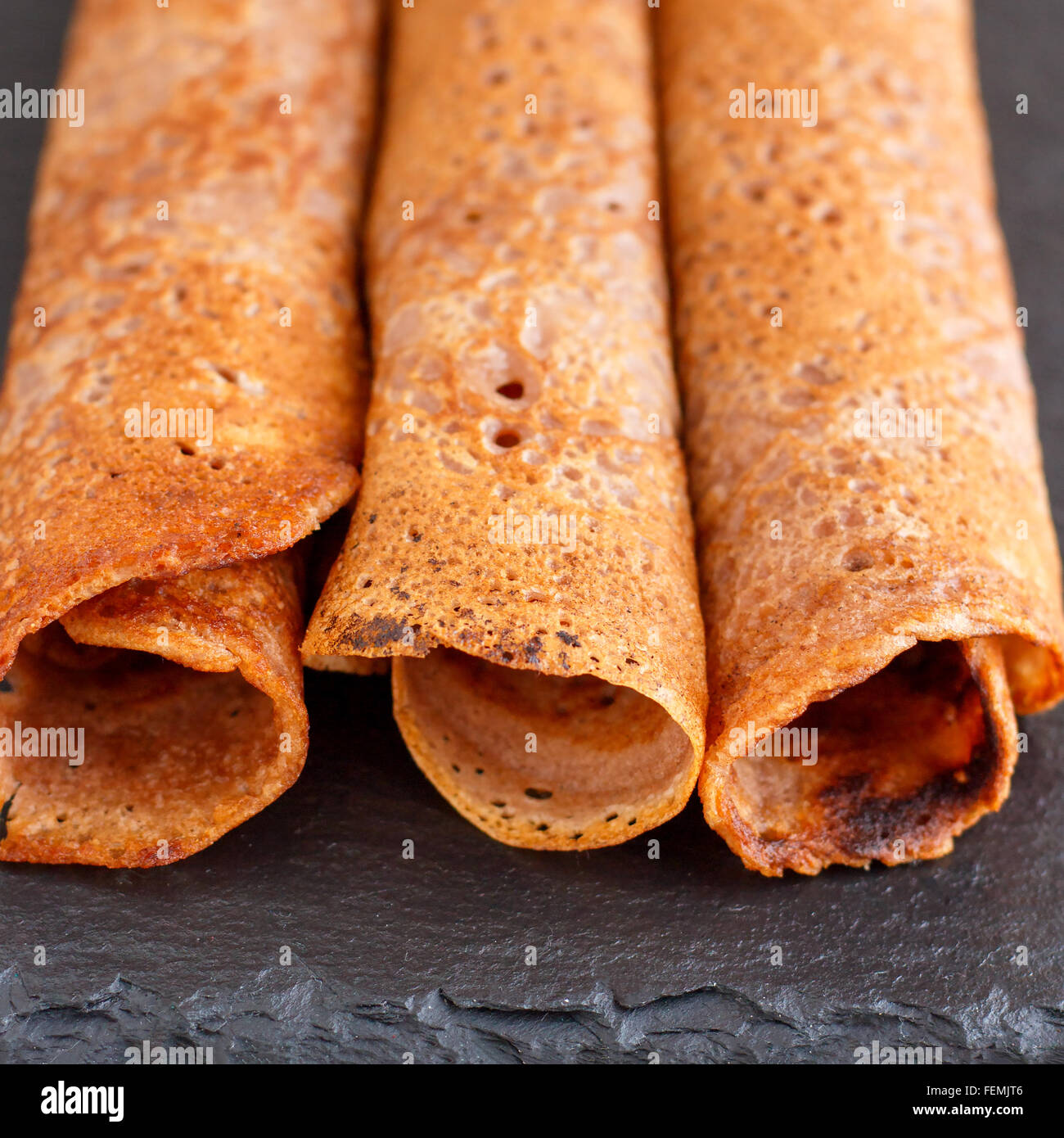 Rolled Pancakes (Crepes Stock Photo - Alamy