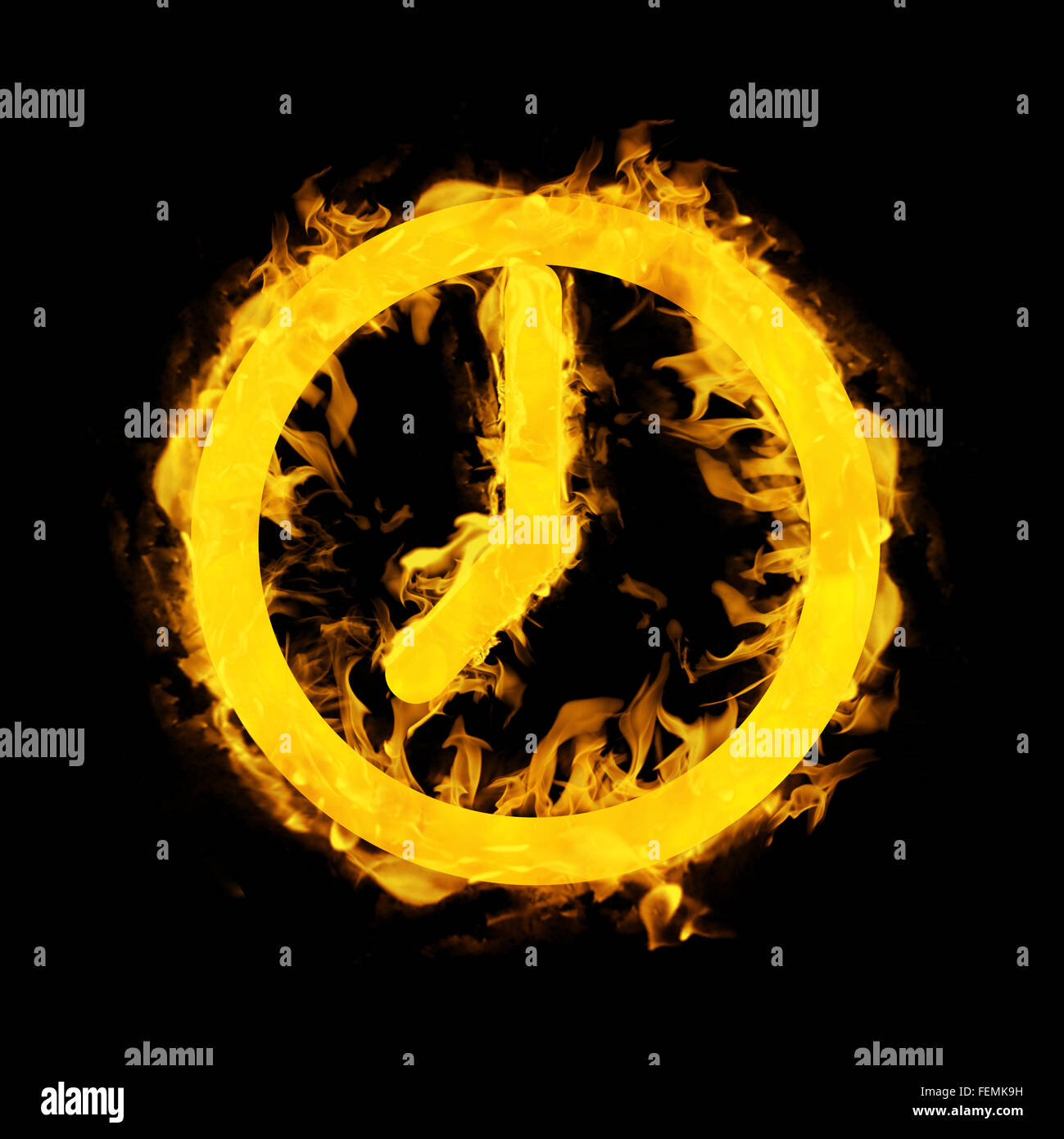 Burning clock hi-res stock photography and images - Alamy