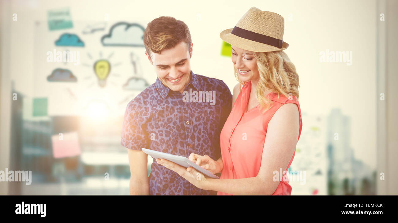 Cheerful couple sticky notes hi-res stock photography and images - Alamy