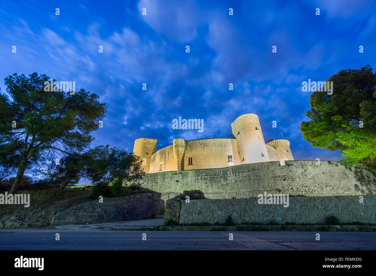 Castle at stormy night hi-res stock photography and images - Alamy