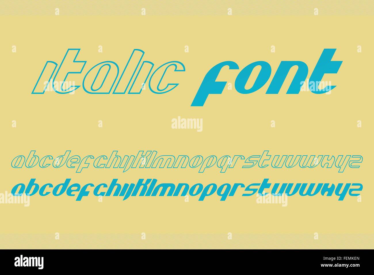 set of stylized, isolated alphabet letters. vector contemporary, italic ...