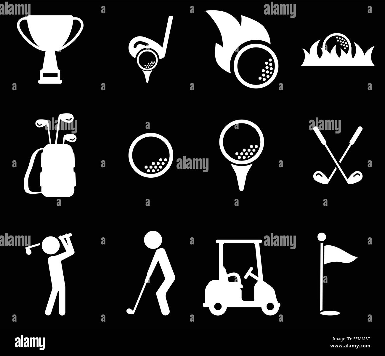 golf web icons for user interface design Stock Vector Image & Art - Alamy