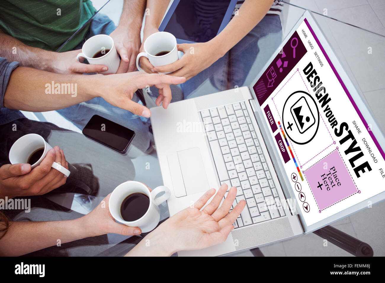 Young male designer laptop showing hi-res stock photography and images ...