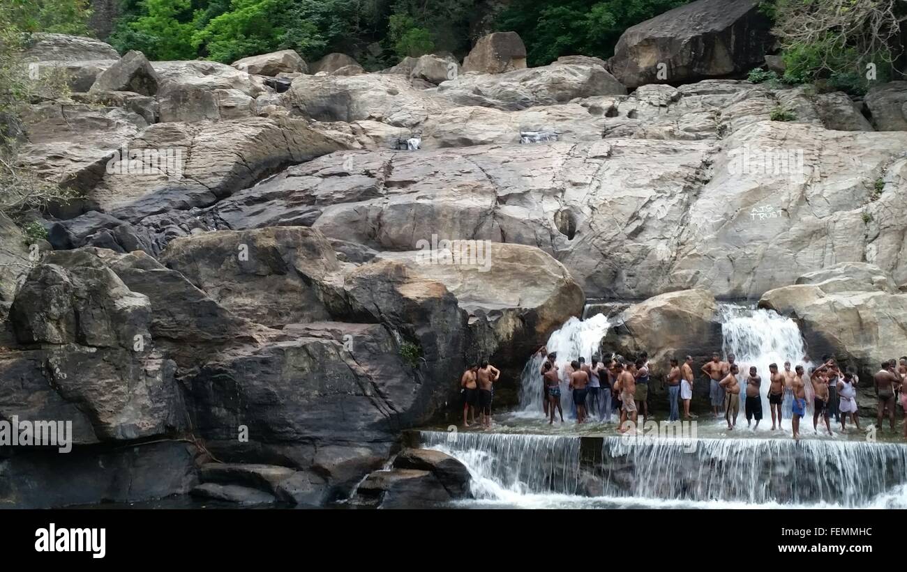 Bathing in waterfall hi-res stock photography and images - Alamy