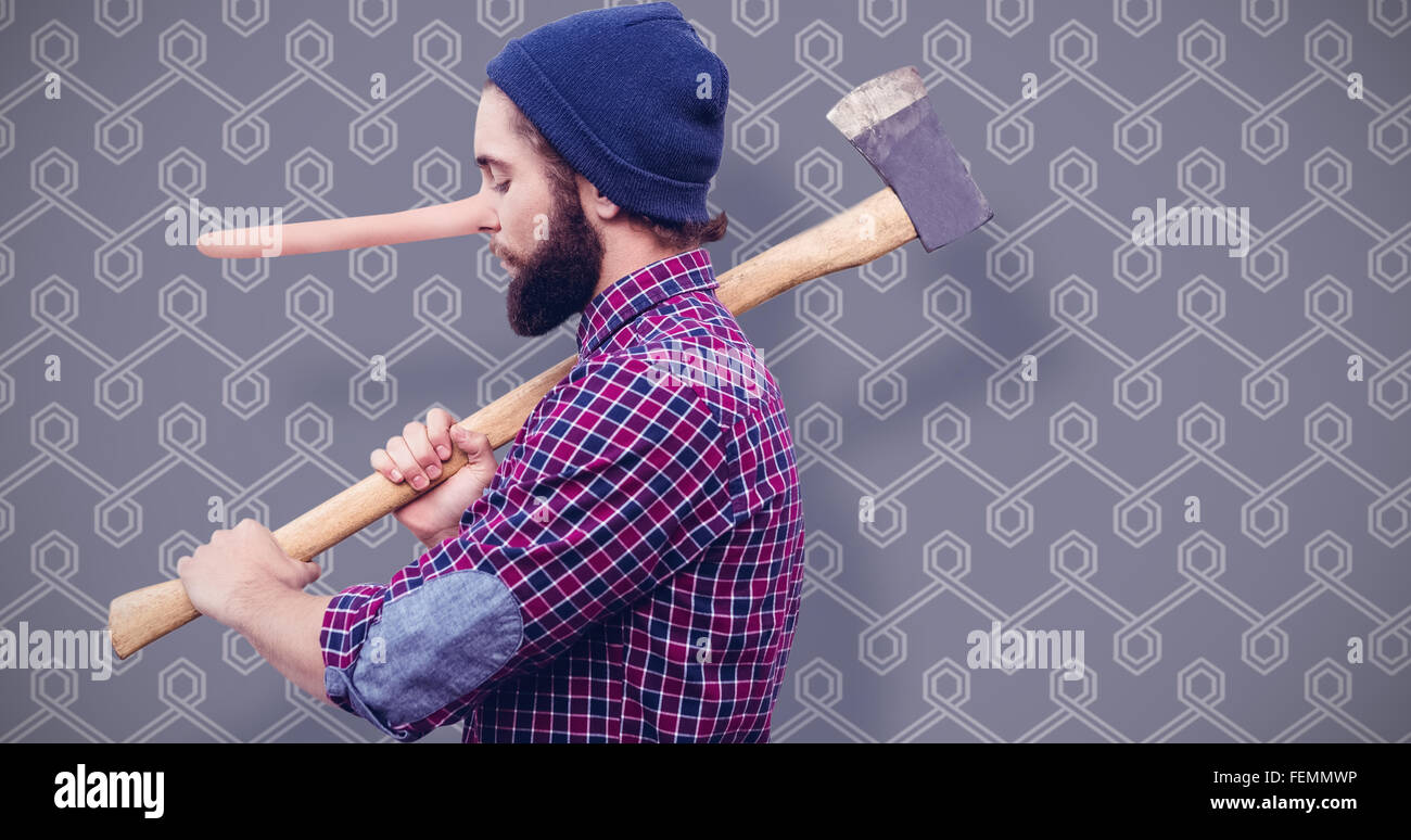 Side view hipster axe hi-res stock photography and images - Alamy