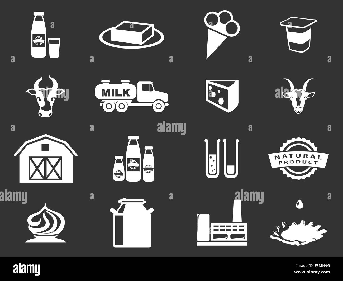 milk web icons for user interface design Stock Vector Image & Art - Alamy