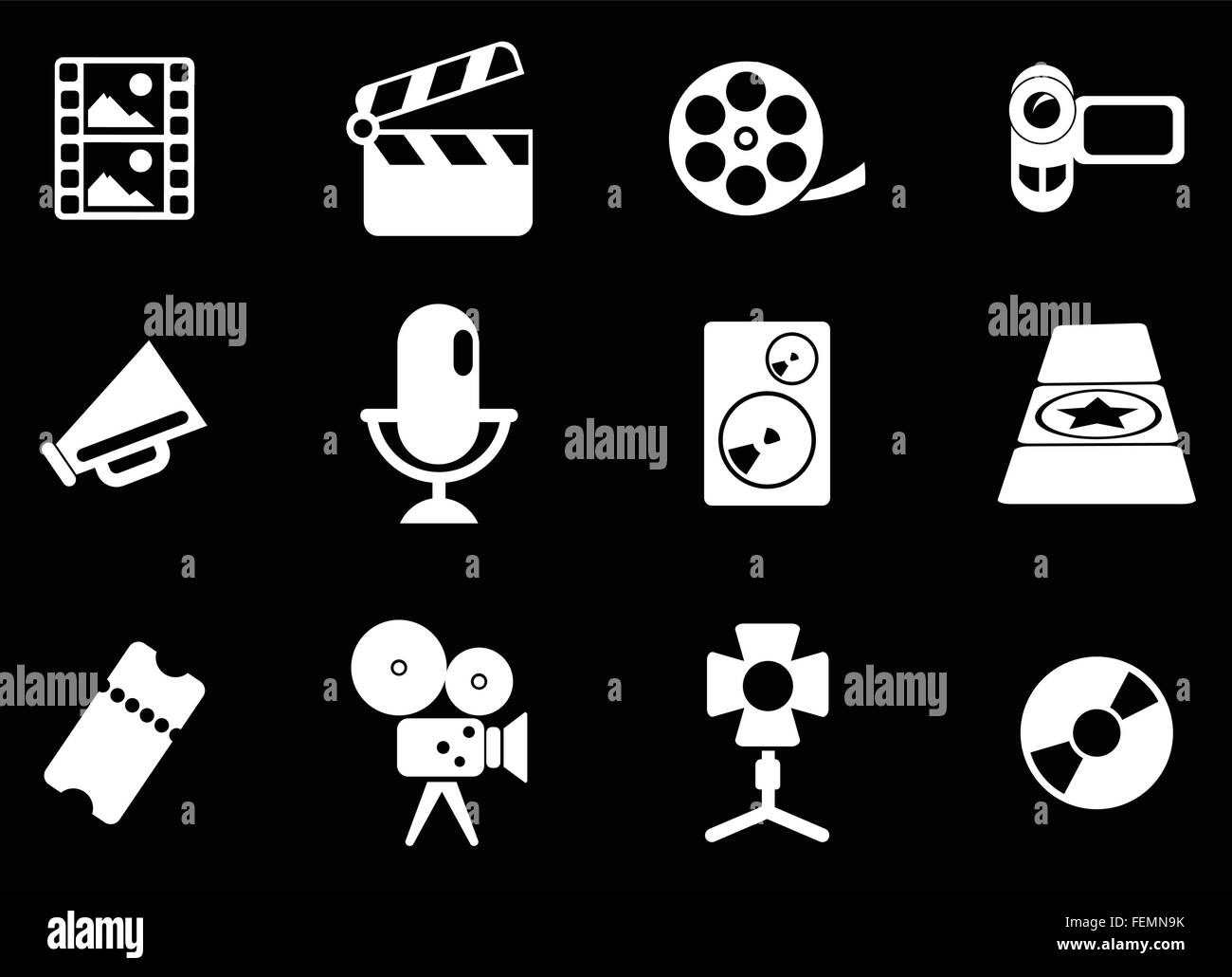 cinema web icons for user interface design Stock Vector Image & Art - Alamy