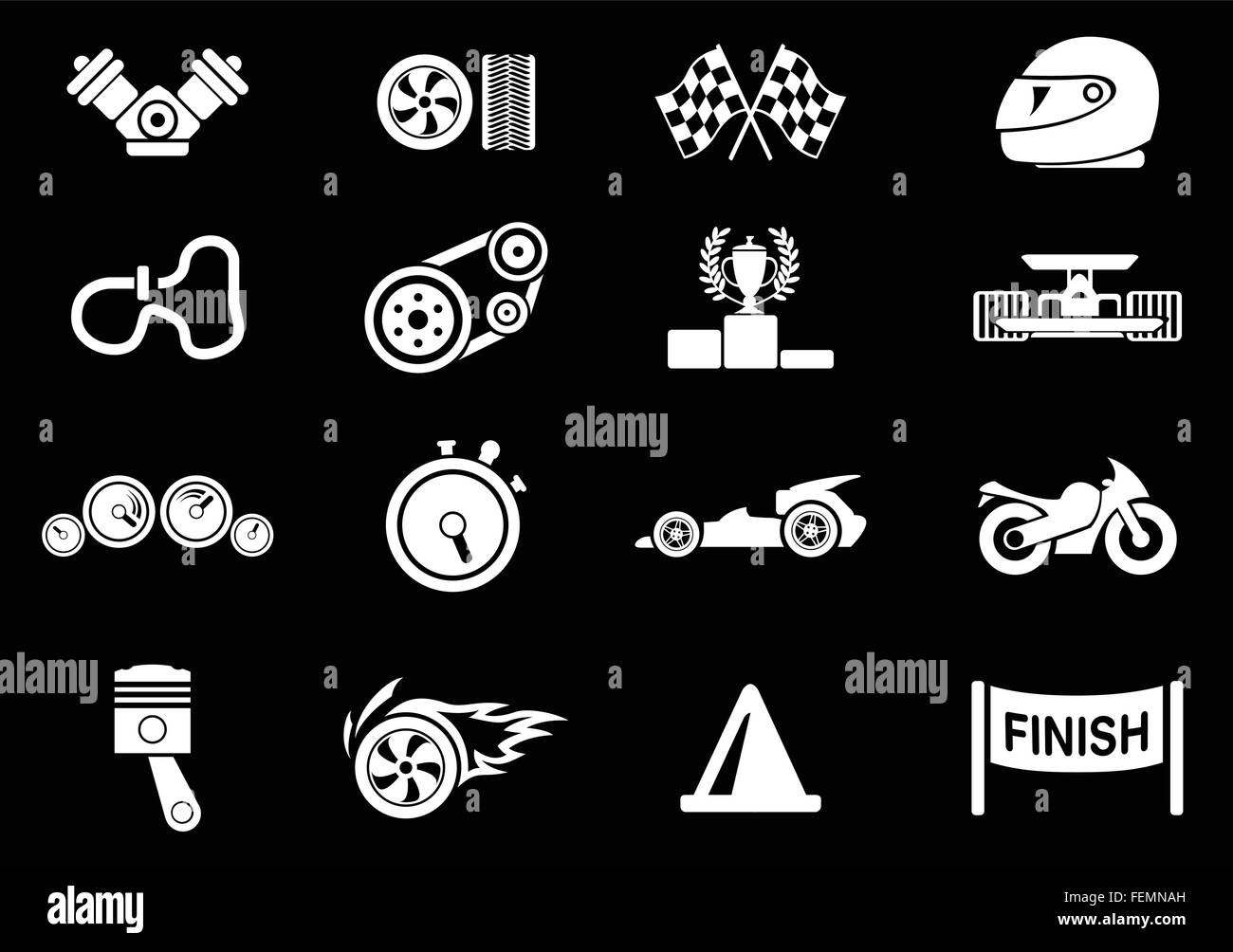 racing web icons for user interface design Stock Vector Image & Art - Alamy