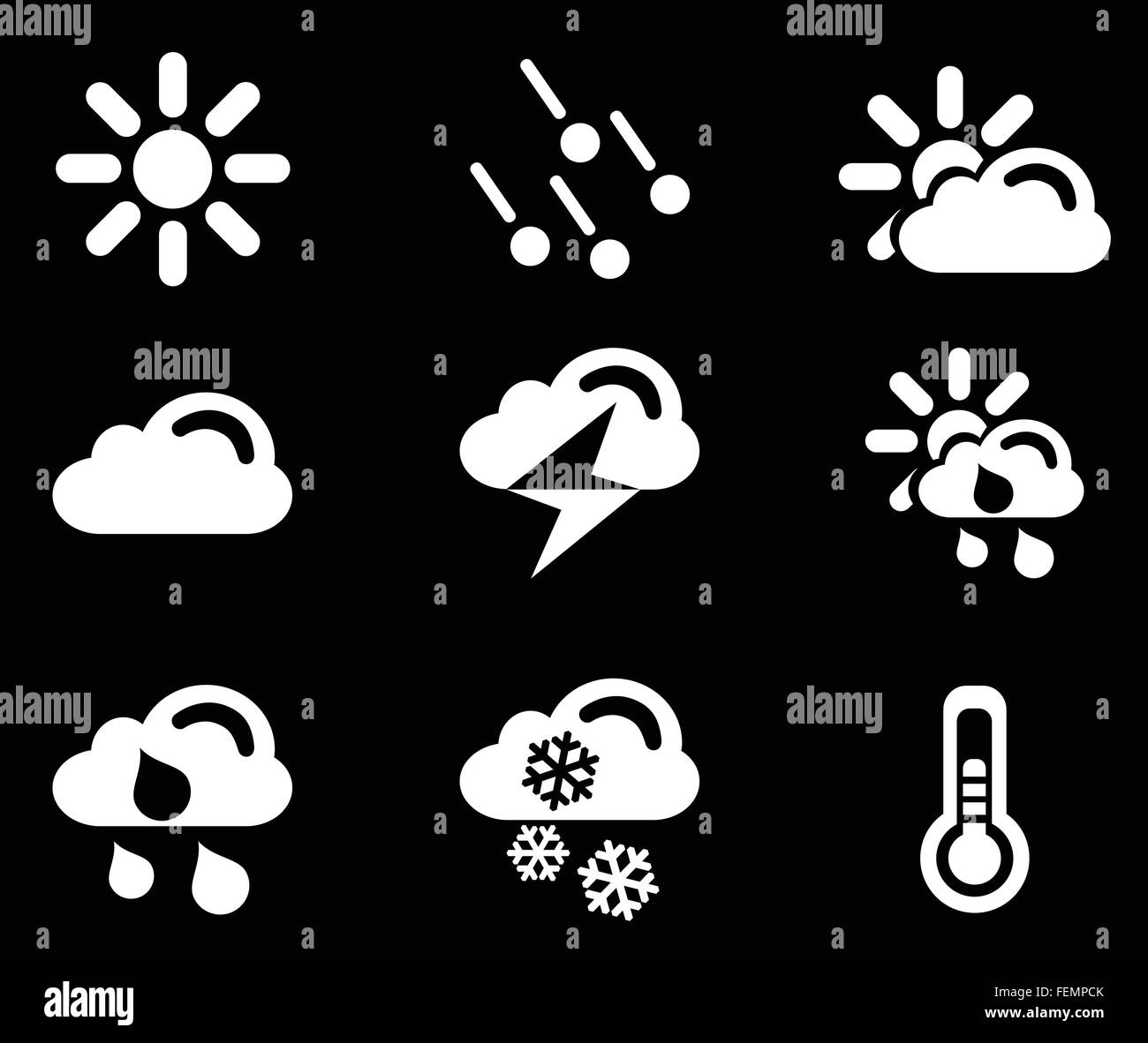 weather web icons for user interface design Stock Vector Image & Art ...