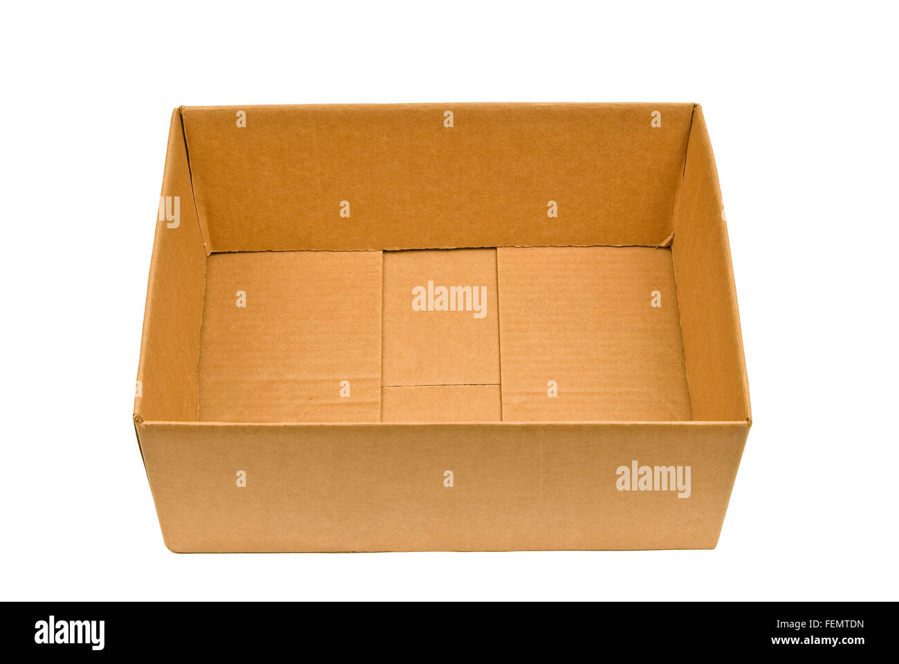 Empty Cardboard Box With Lid Folded In Stock Photo - Alamy