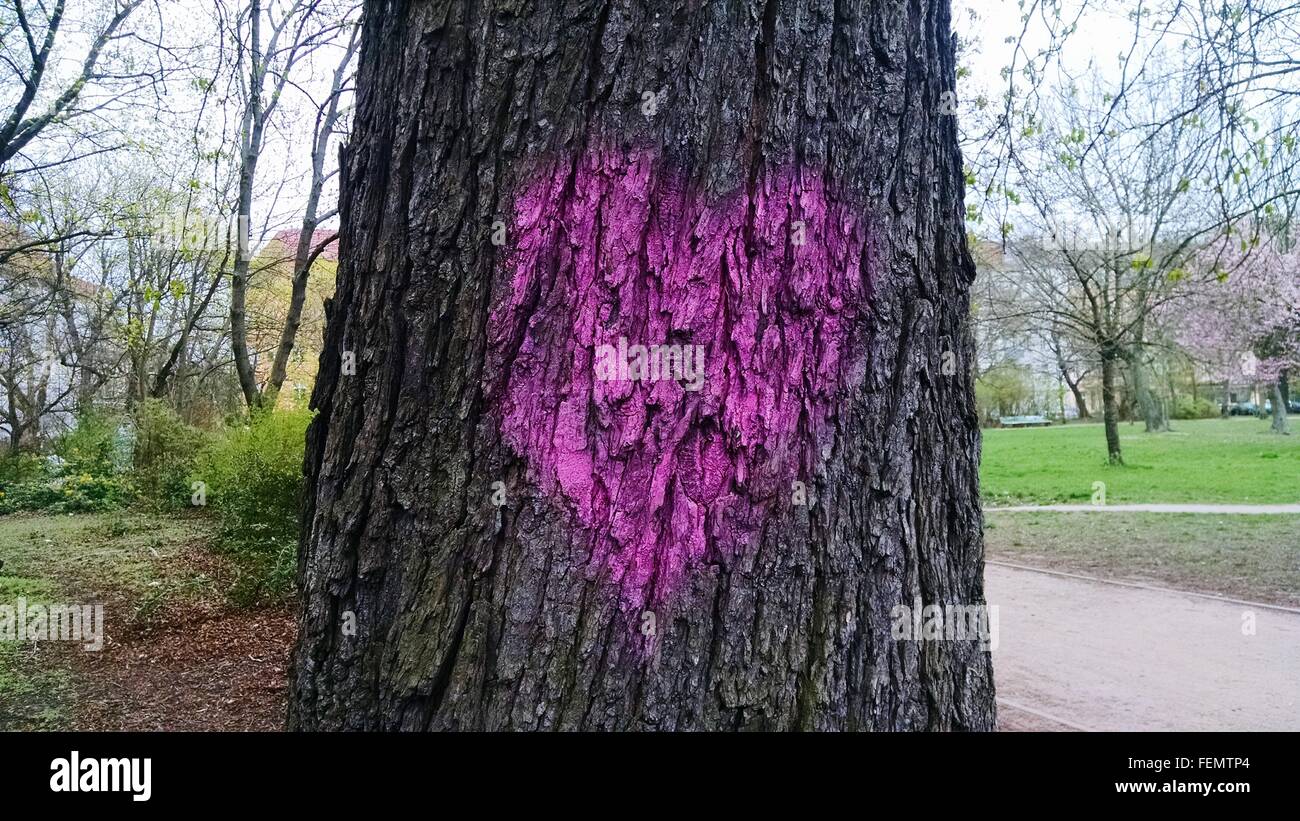 Purple painted tree hi-res stock photography and images - Alamy