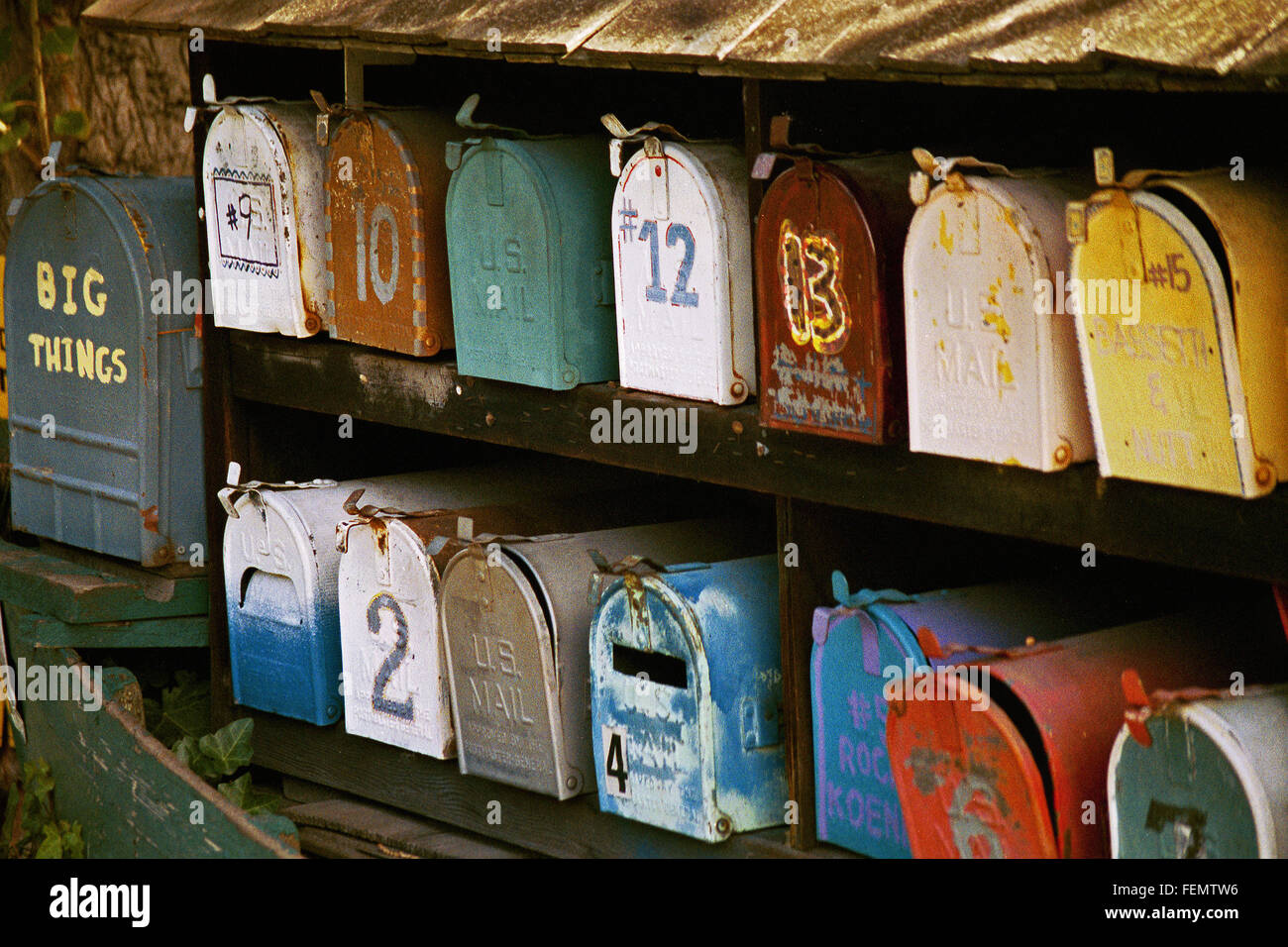 Metal mail boxes hi-res stock photography and images - Alamy