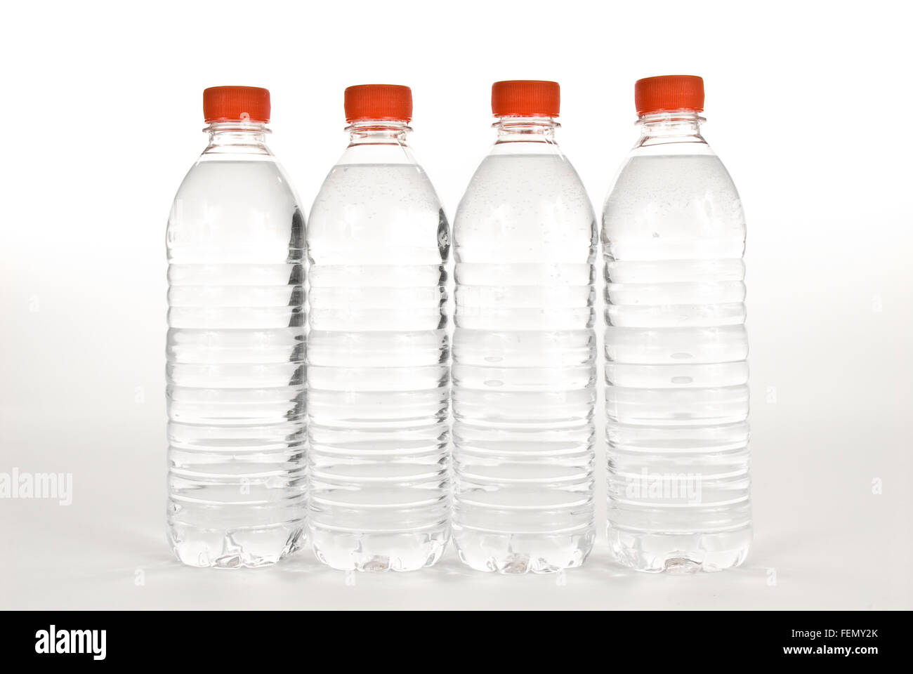 Row of Water Bottles Stock Photo - Alamy