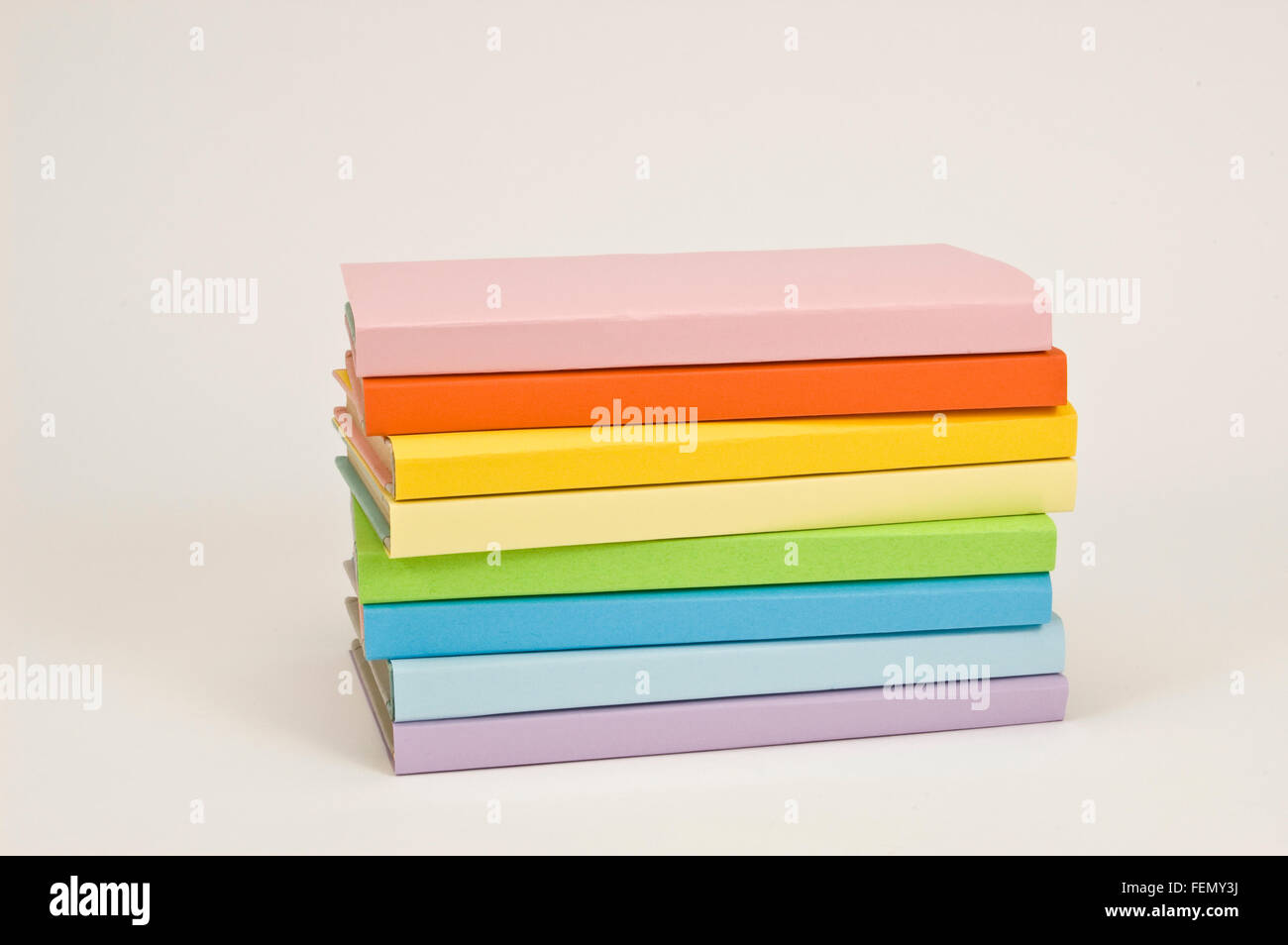 Stack of Pastel Books Stock Photo - Alamy