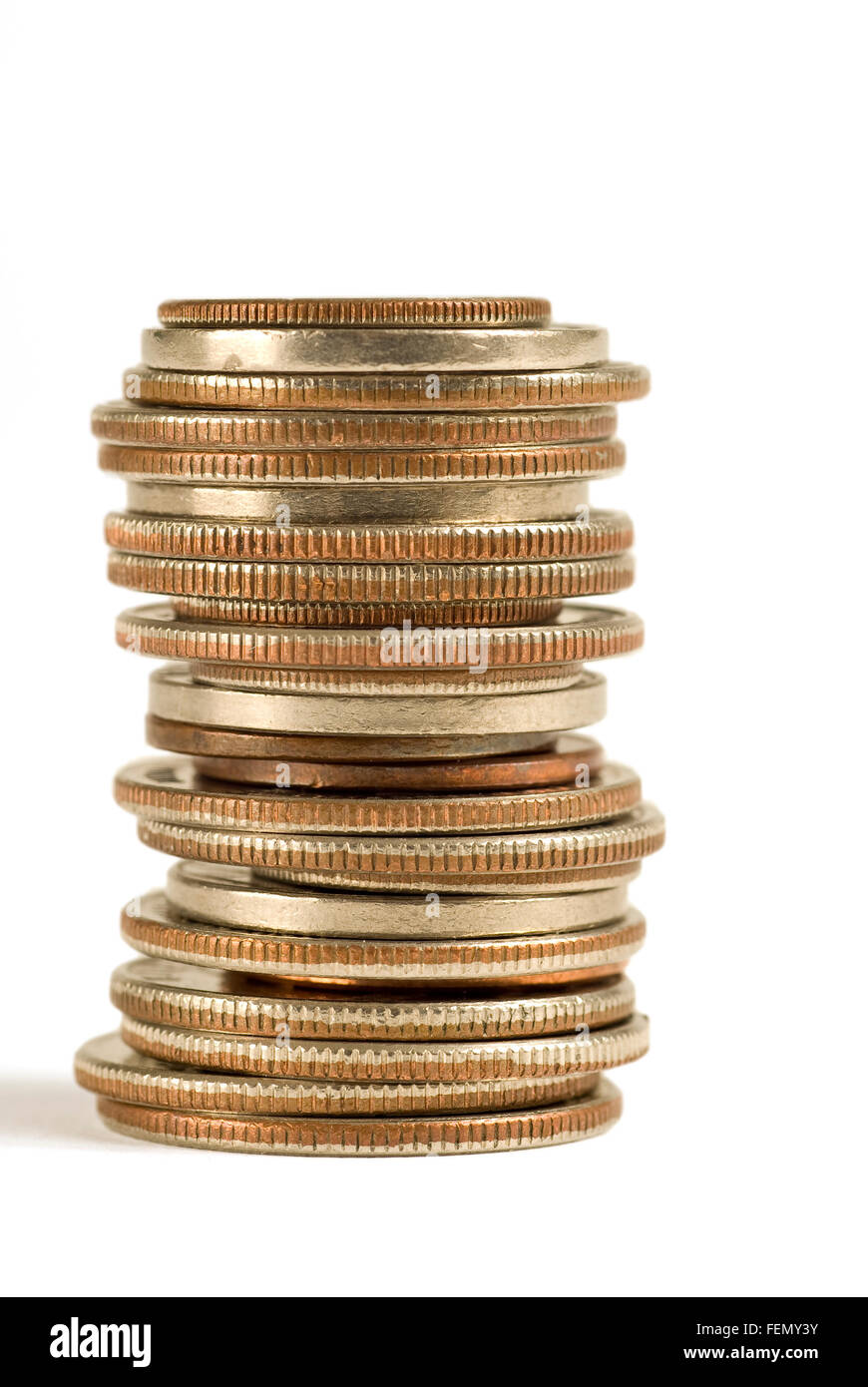 Stack of Coins Stock Photo - Alamy