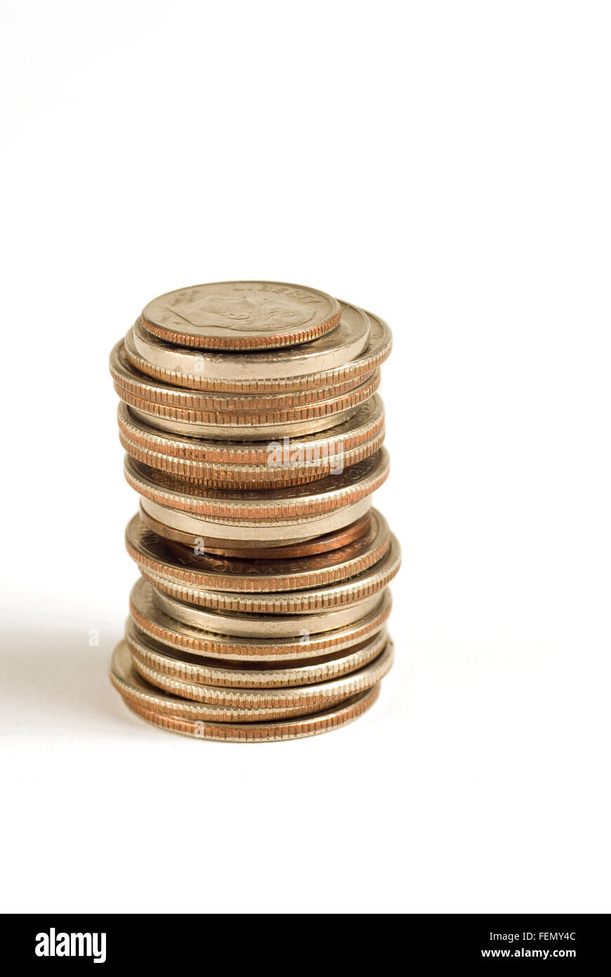 Penny stack hi-res stock photography and images - Alamy