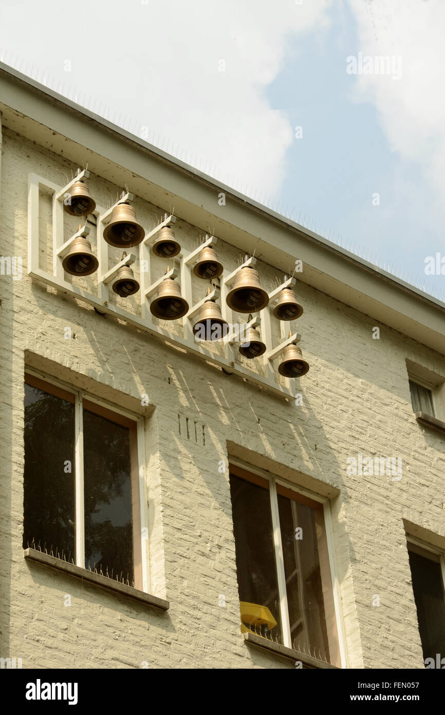 This building with bells attached to the outer wall is located at the ...