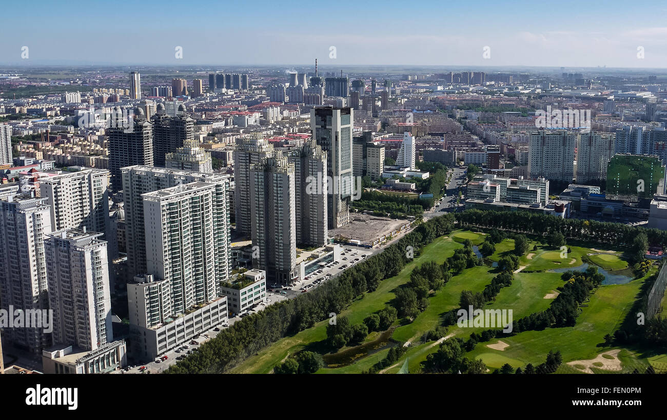 Harbin cityscape, from city center to the south, including Nangang ...