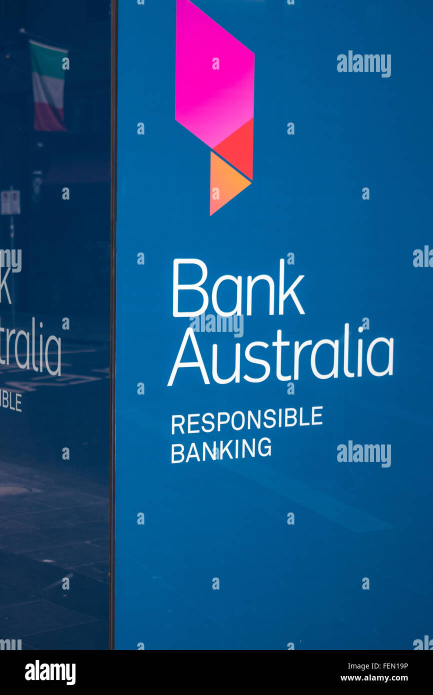 Bank Australia sign and logo, Melbourne, Australia Stock Photo - Alamy