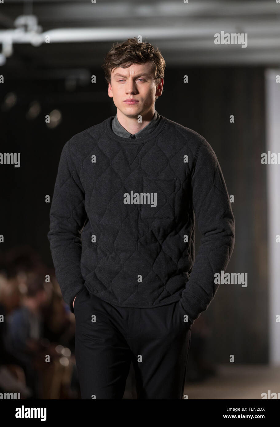 New York, NY USA - February 4, 2016: Model walks runway for Timex x ...