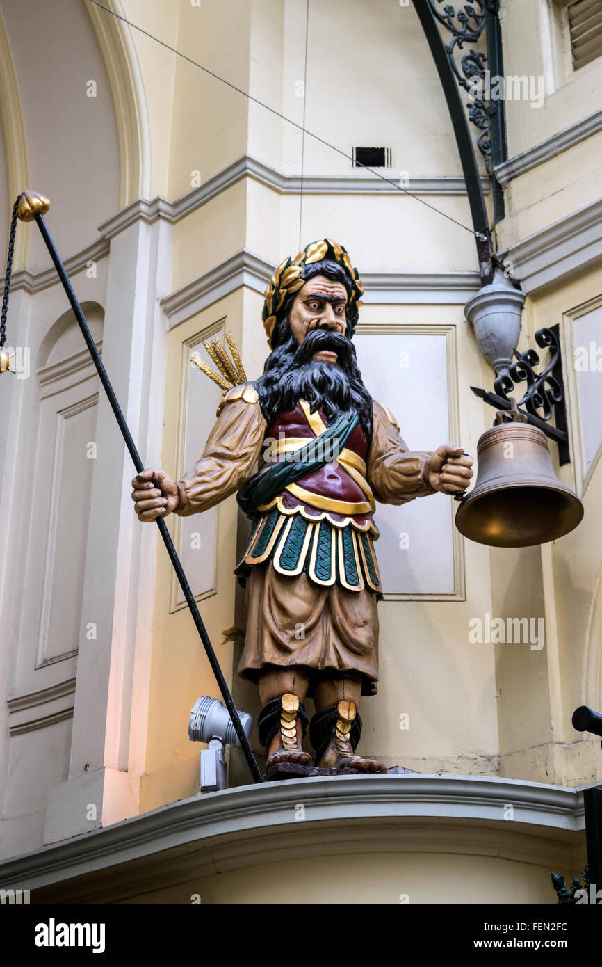 Magog who strikes the hour in the Royal Arcade, Melbourne, Australia ...