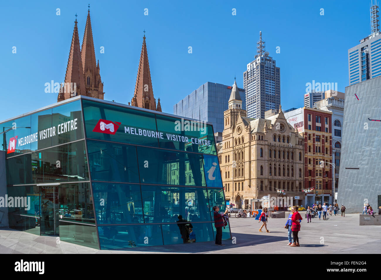 Melbourne Visitor Centre, Federation Square, Melbourne, Australia Stock ...