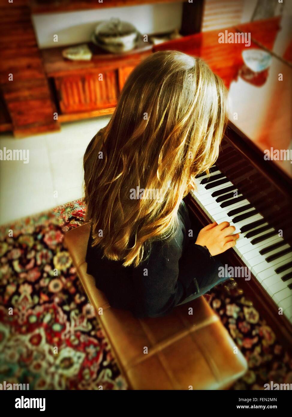 Teenage Girl Playing Piano High Resolution Stock Photography and Images ...