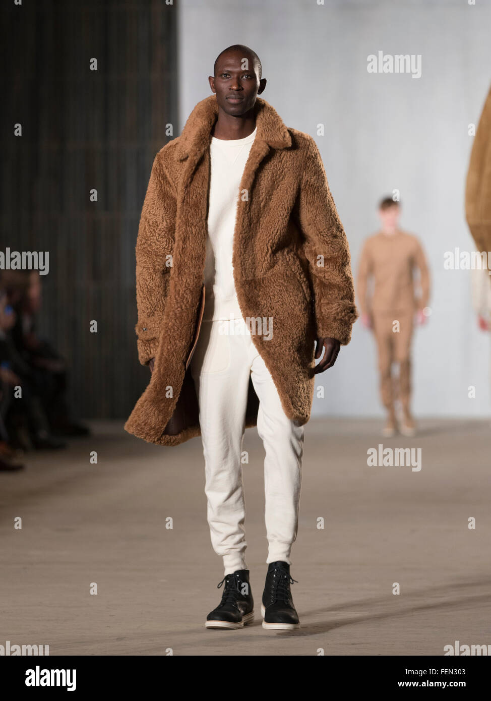 New York, NY USA - February 4, 2016: Model walks runway for Timex x ...