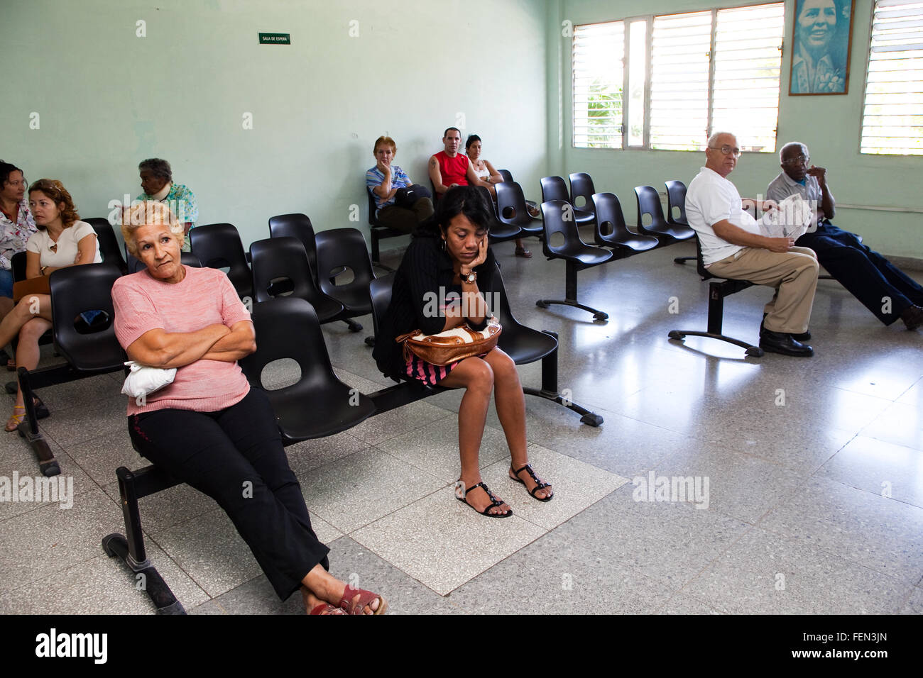 Patients sit in the waiting room at a Cuban hospital in Havana - Cuban ...