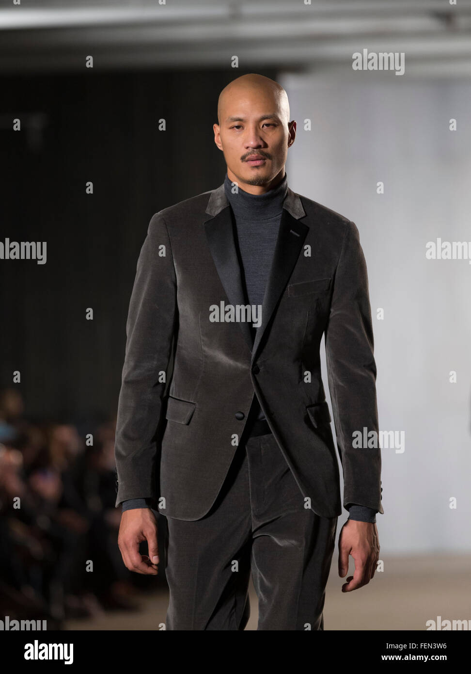 New York, NY USA - February 4, 2016: Model walks runway for Timex x ...