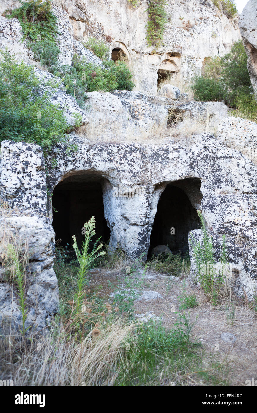 Cave houses. Petruscio, Italy Stock Photo - Alamy
