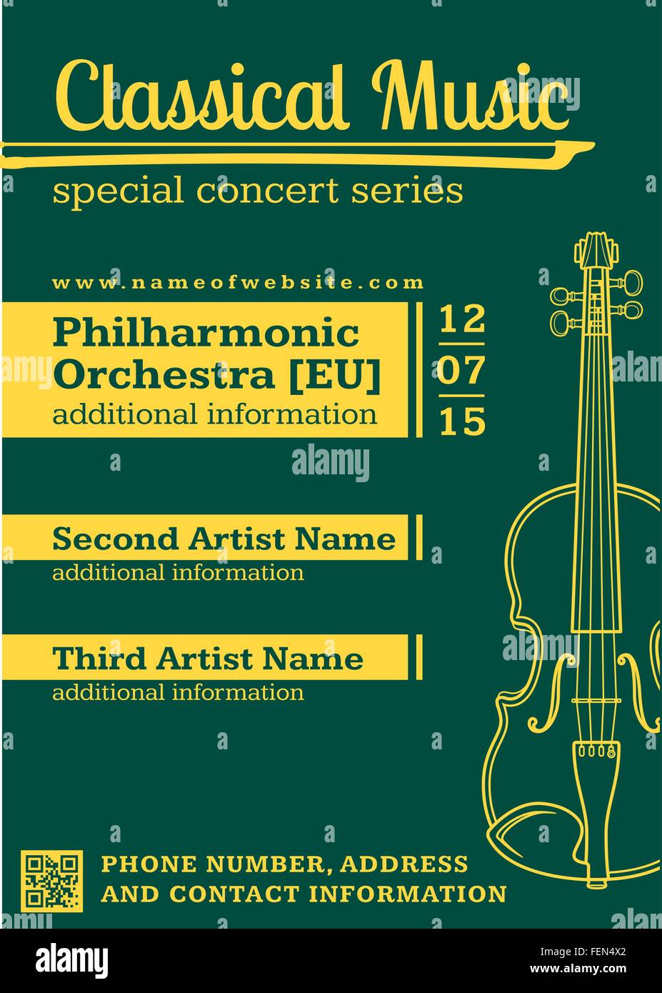 Classical music concert poster hi-res stock photography and images - Alamy