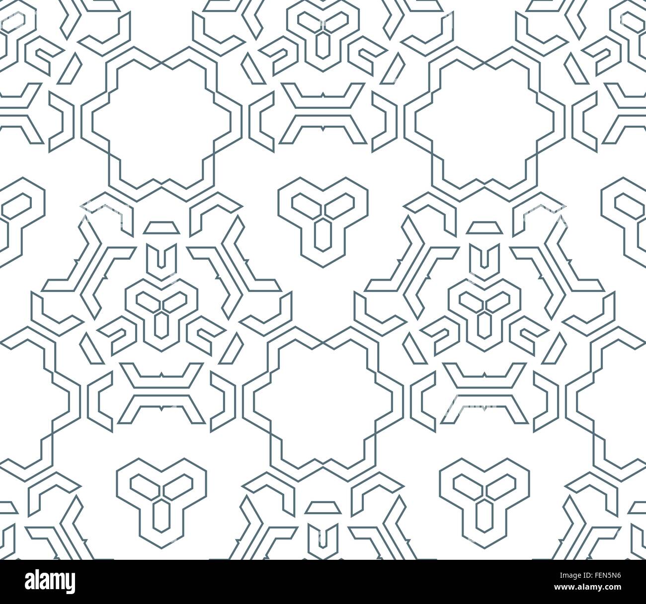 vector dark monochrome color outline abstract geometric seamless ...