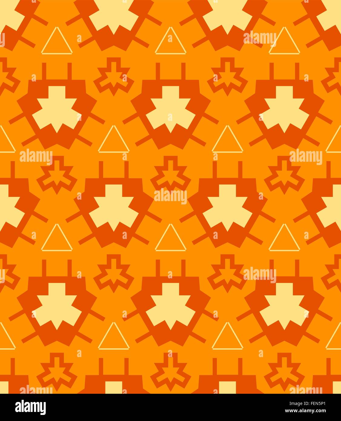 vector orange yellow color abstract geometric seamless pattern Stock ...