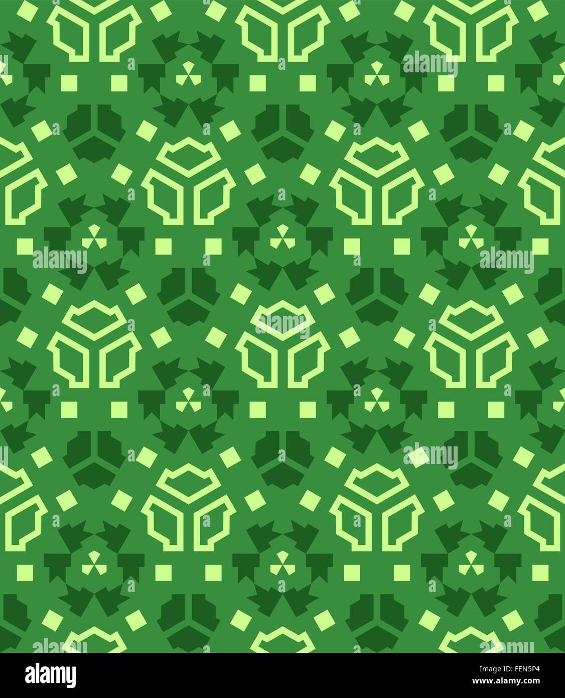 vector various green color abstract geometric seamless pattern Stock ...