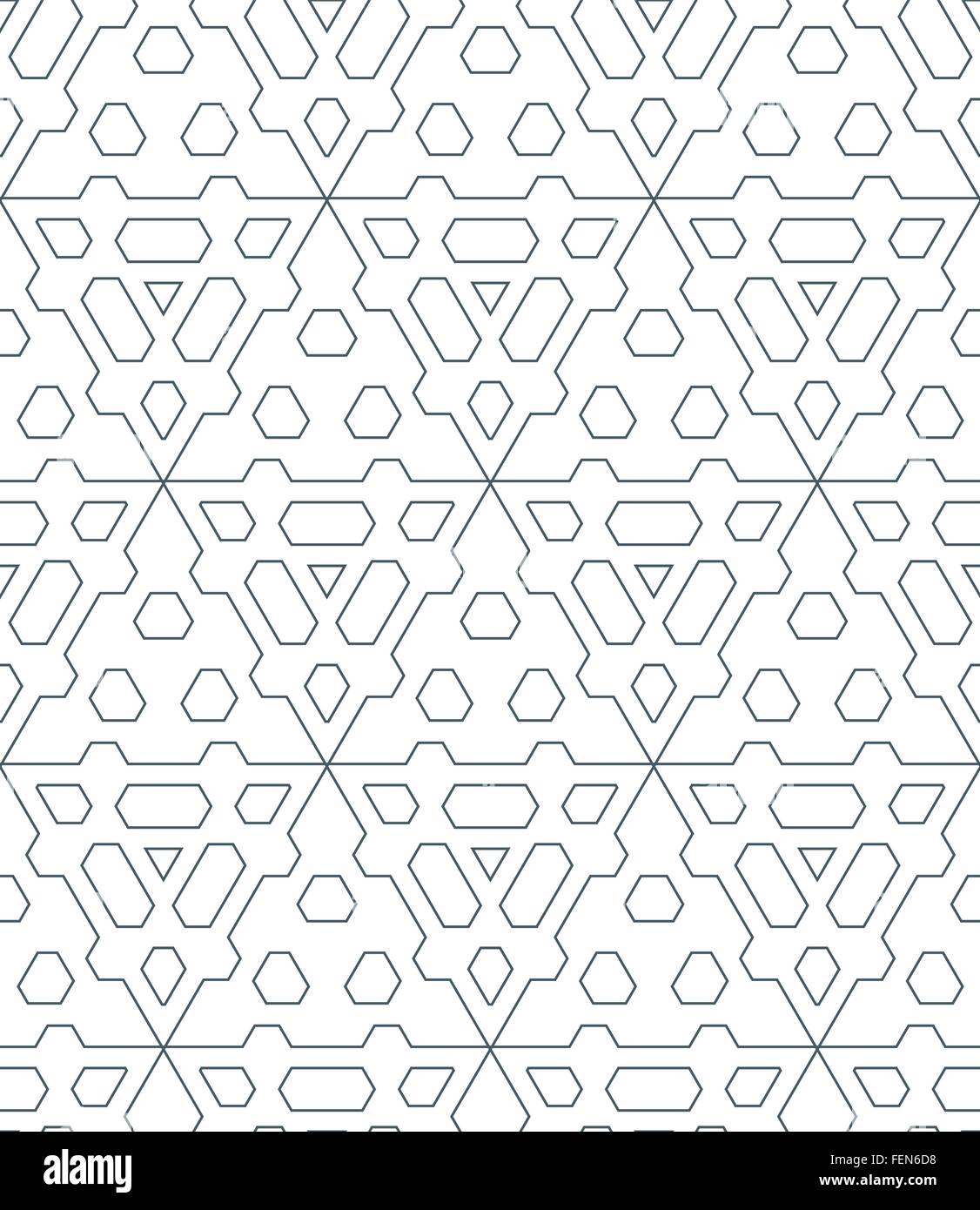 Vector Dark Monochrome Color Outline Abstract Triangle Geometric Seamless Pattern White