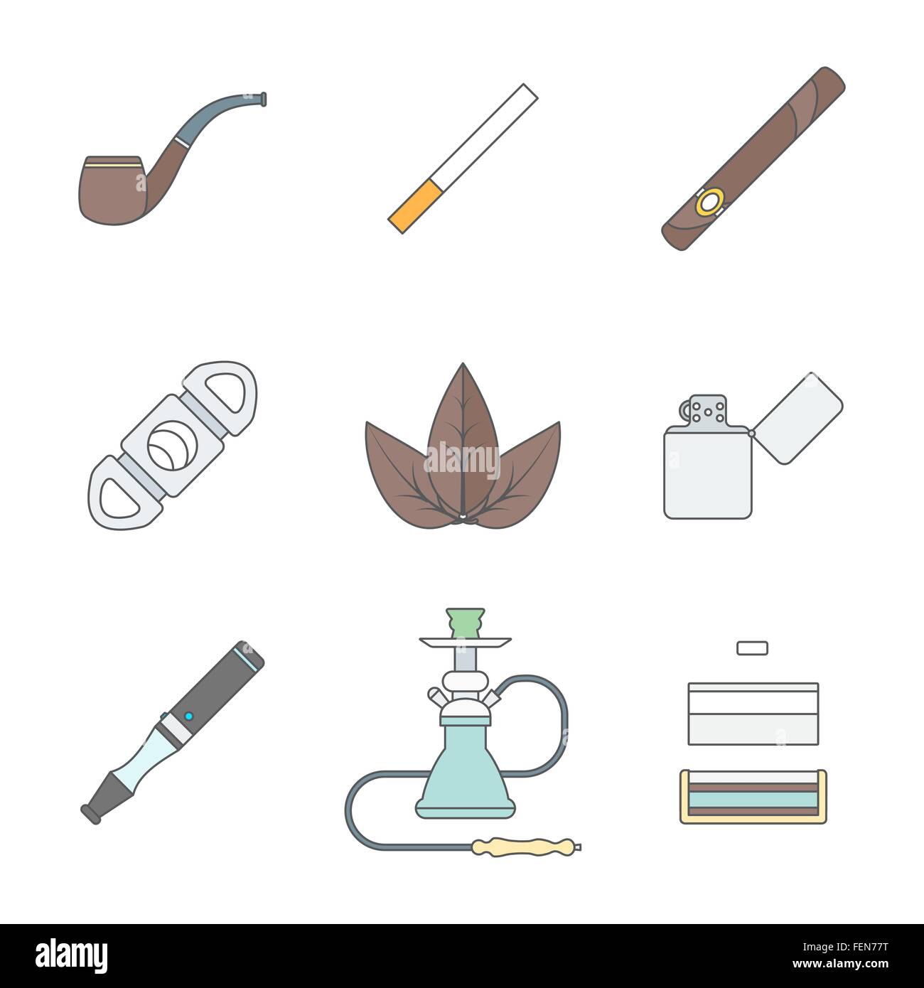 Electronic cigar on white Stock Vector Images - Alamy