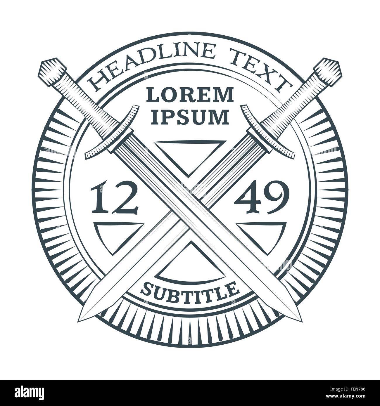 With sword and shield Cut Out Stock Images & Pictures - Alamy