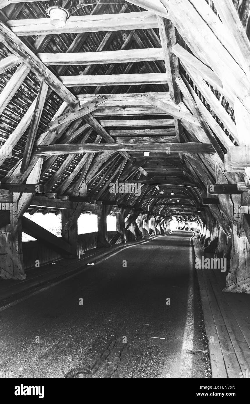 Covered Bridge Interior Stock Photo - Alamy