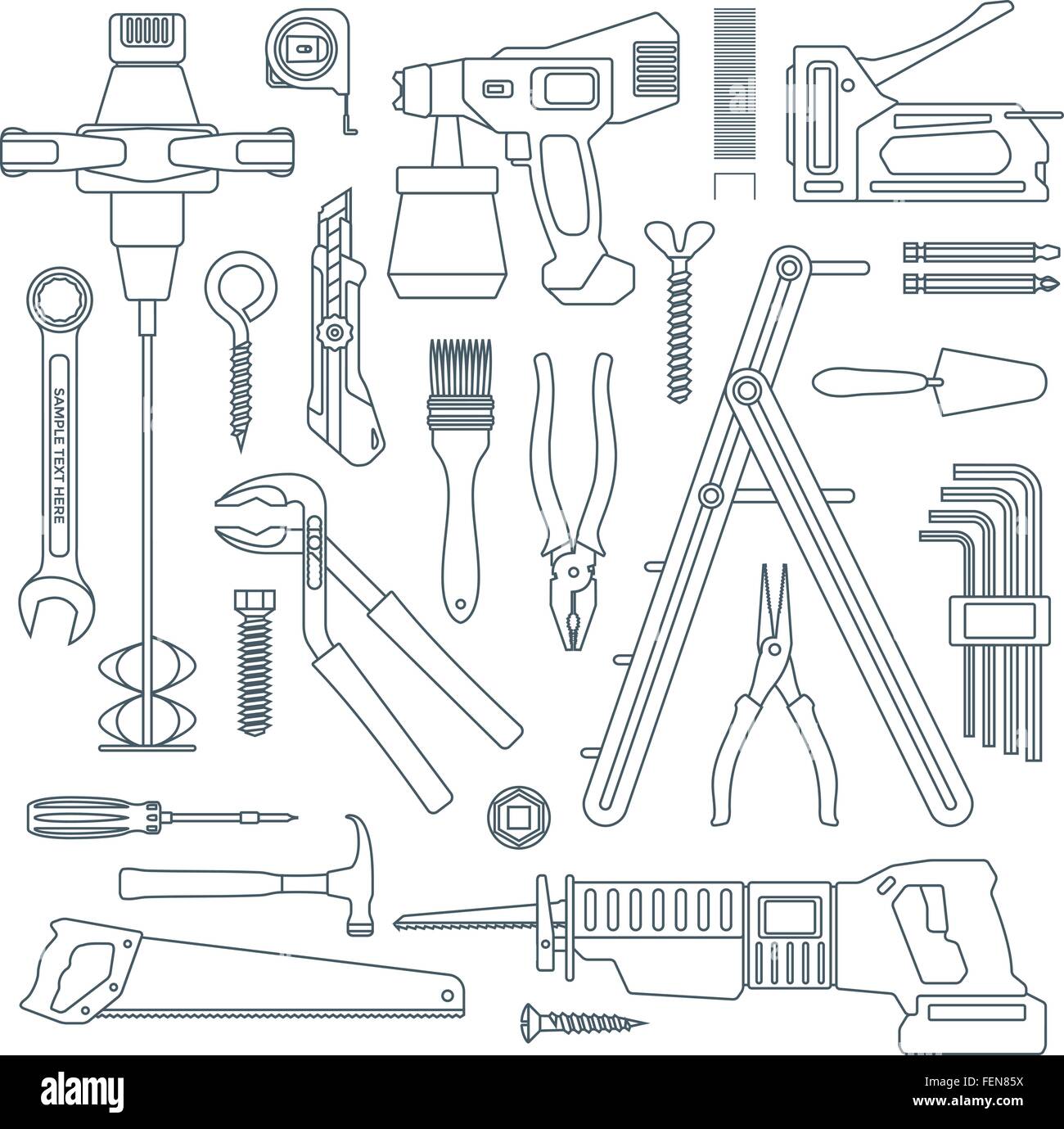 Reciprocating saw Stock Vector Images - Alamy
