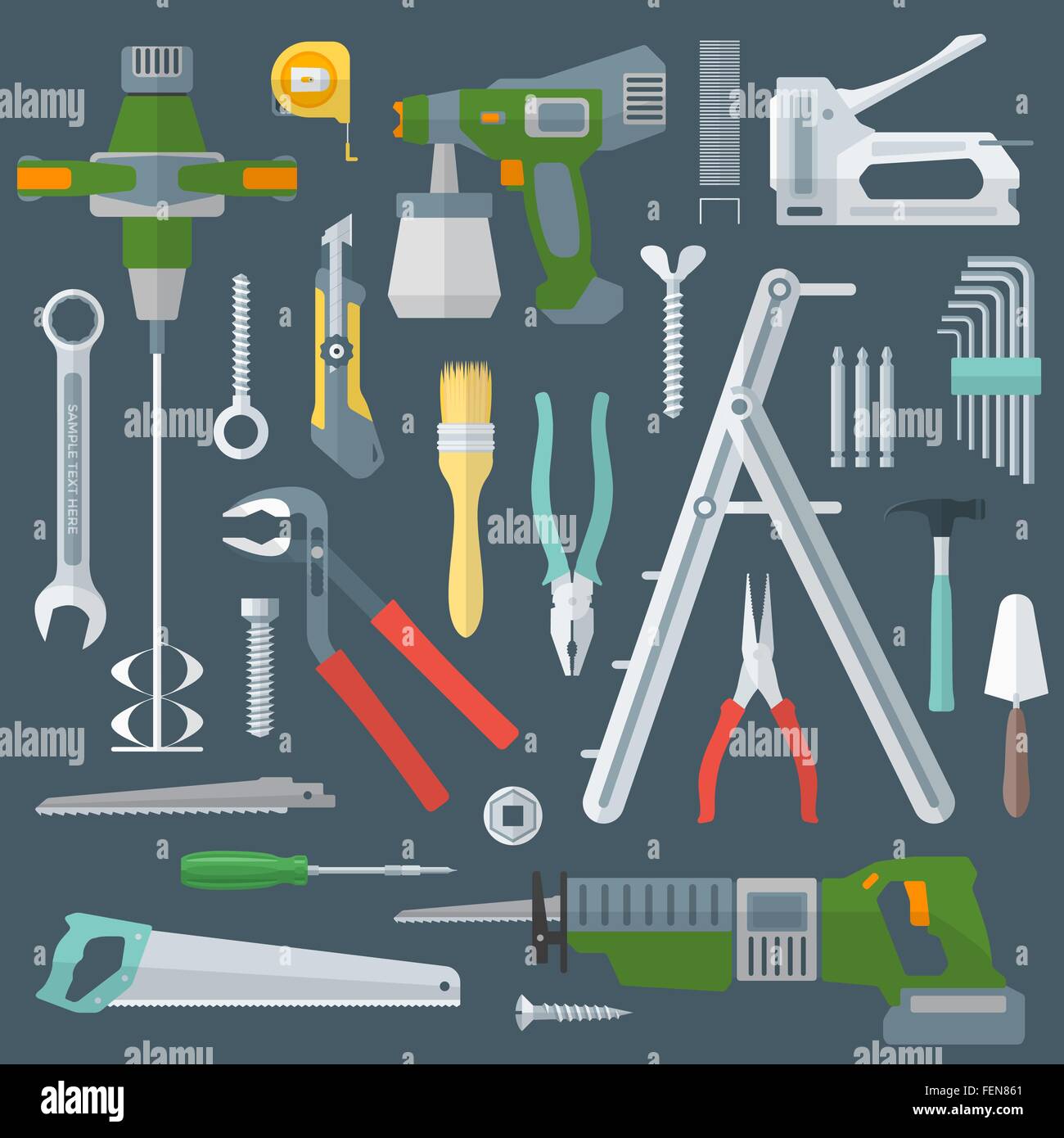 Reciprocating saw Stock Vector Images - Alamy