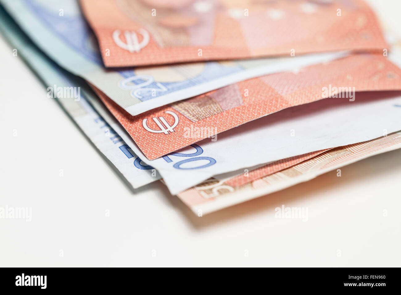 Stacked Euro money Stock Photo - Alamy