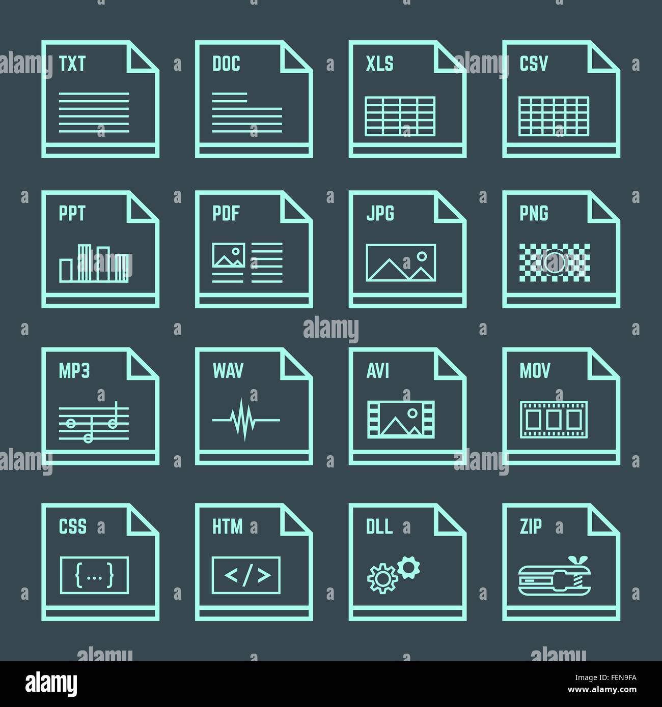 vector outline light blue green square proportion file formats with ...