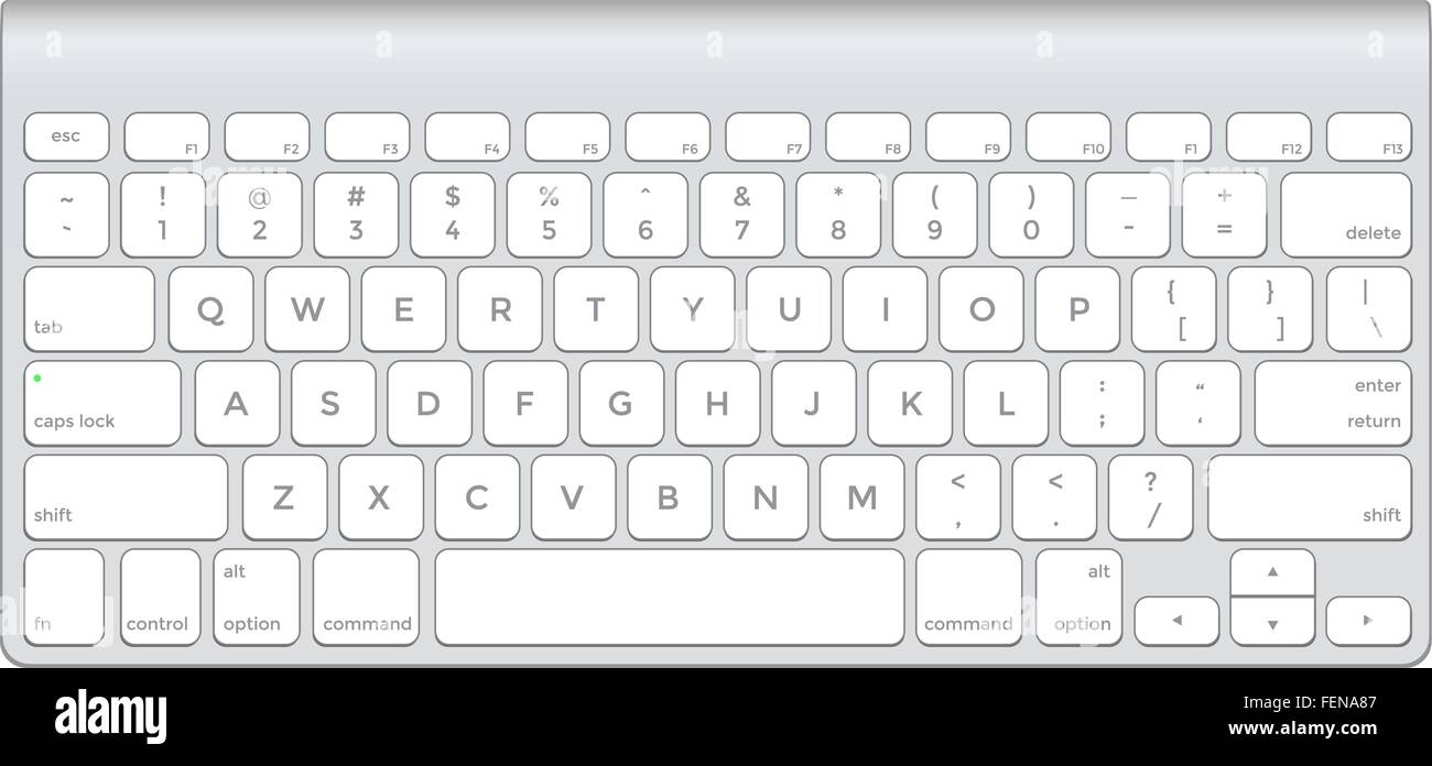 vector short aluminium computer keyboard Stock Vector Image & Art - Alamy