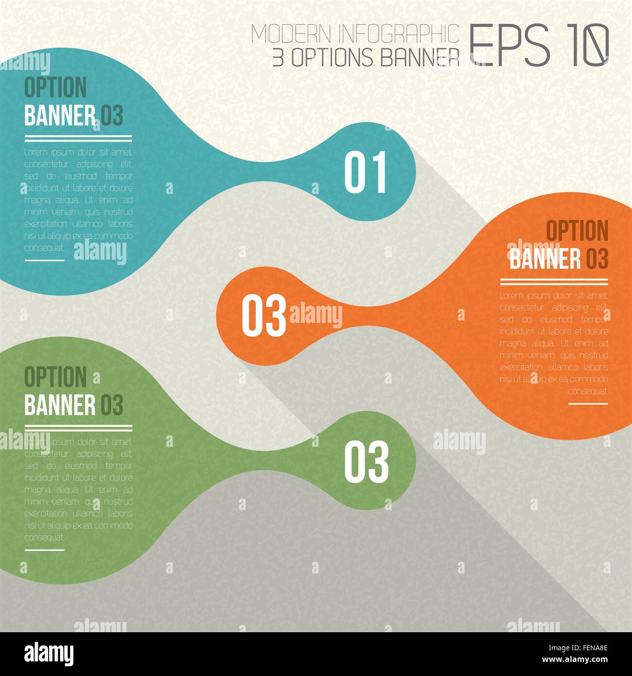 three Option Banners retro infographic mate background Stock Vector ...