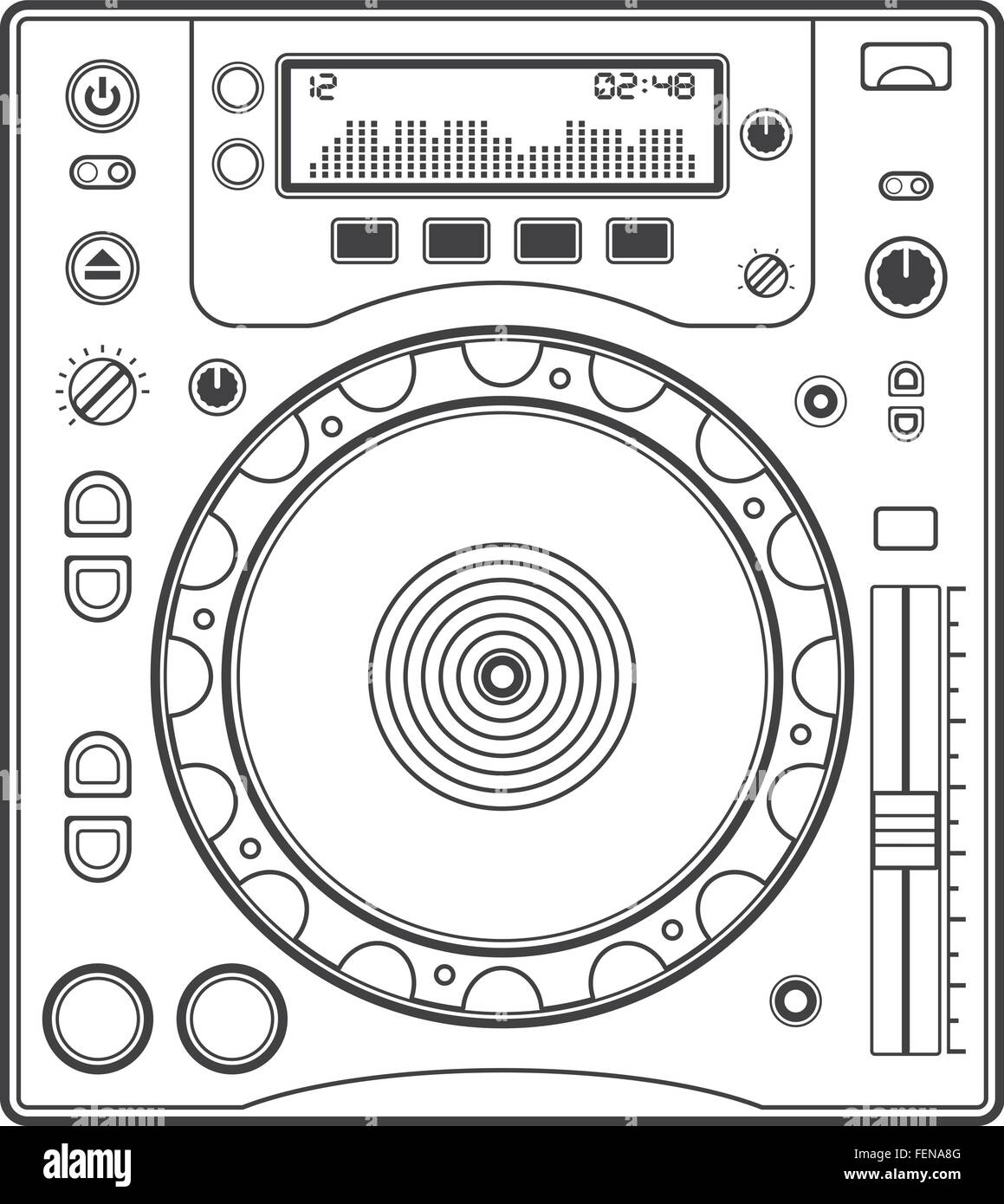 vector outline cd turntable Stock Vector Image & Art - Alamy